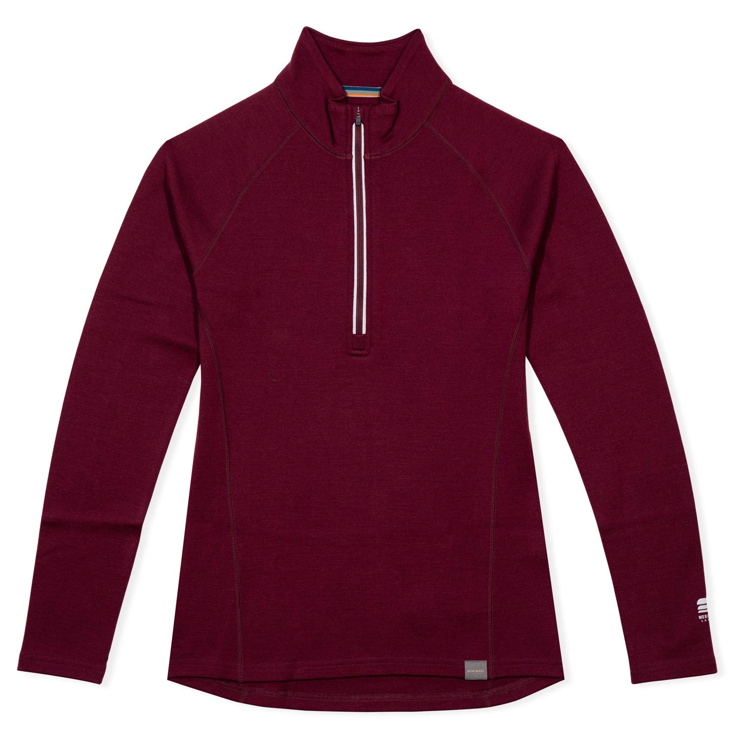 Snapklik.com : Womens Half Zip Base Layer Top 400g Heavyweight Merino ...