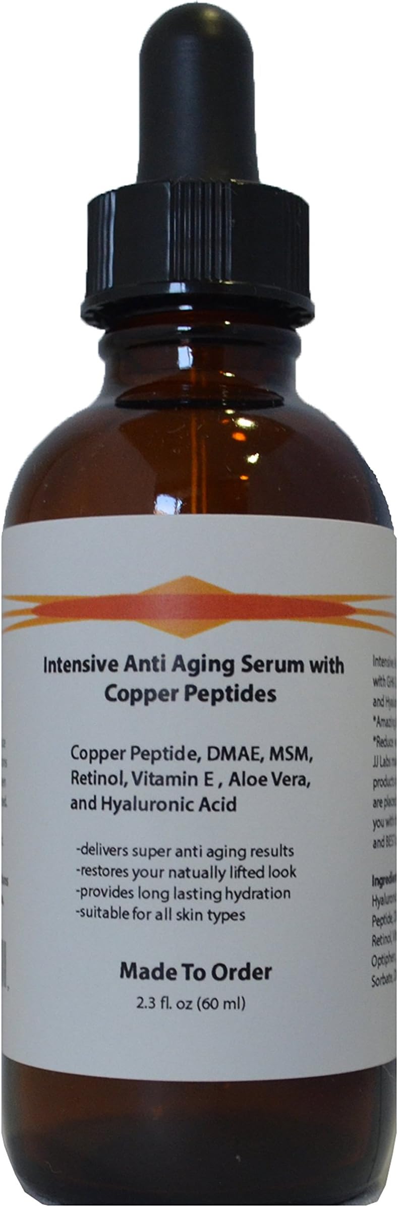 Amazon.com: Copper Peptide Serum AHK-Cu (1%) with Hyaluronic Acid (1.5% ...
