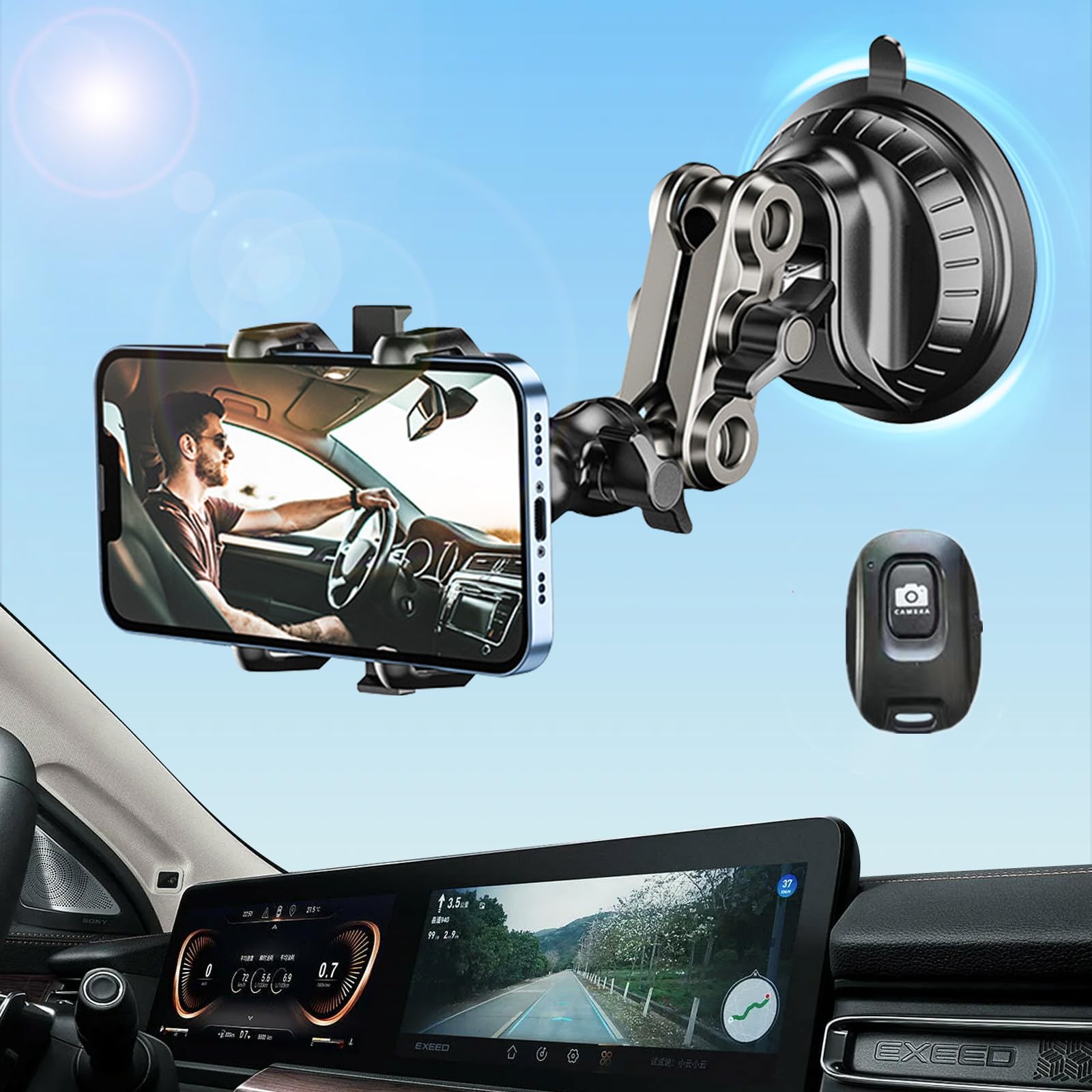 Amazon.com: MIOLOE Car Phone Mount Video Recording, Universal 360 ...