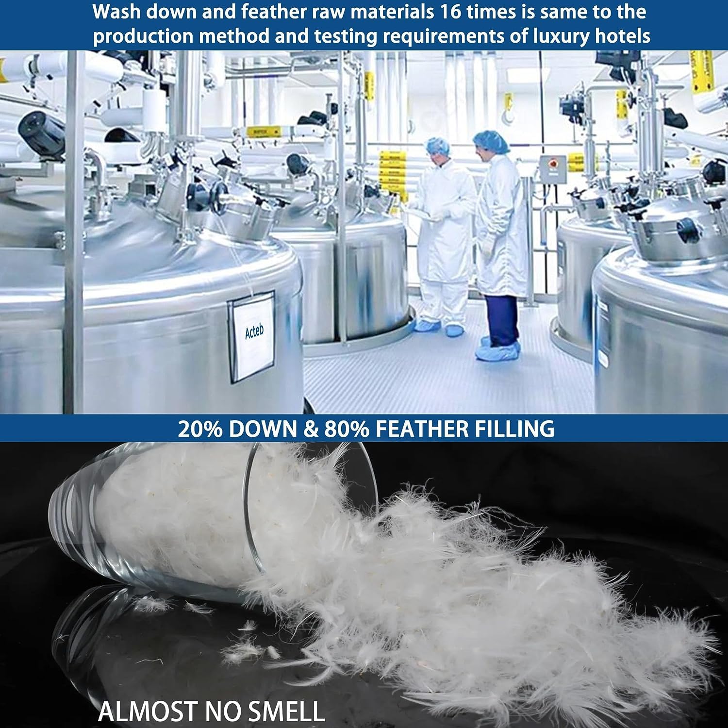 Snapklik.com : Goose Down Feather 14x22 Inches Pillow Insert Set Of 4 ...