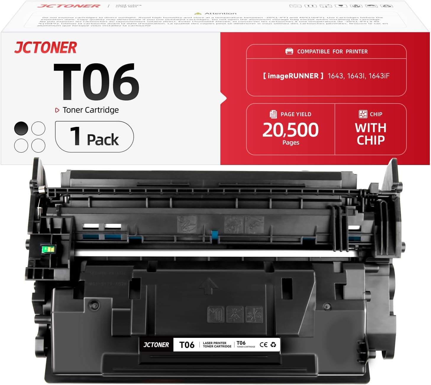 Amazon.com: T06 Toner Cartridge Black Replacement for T06BK 1-Pack ...