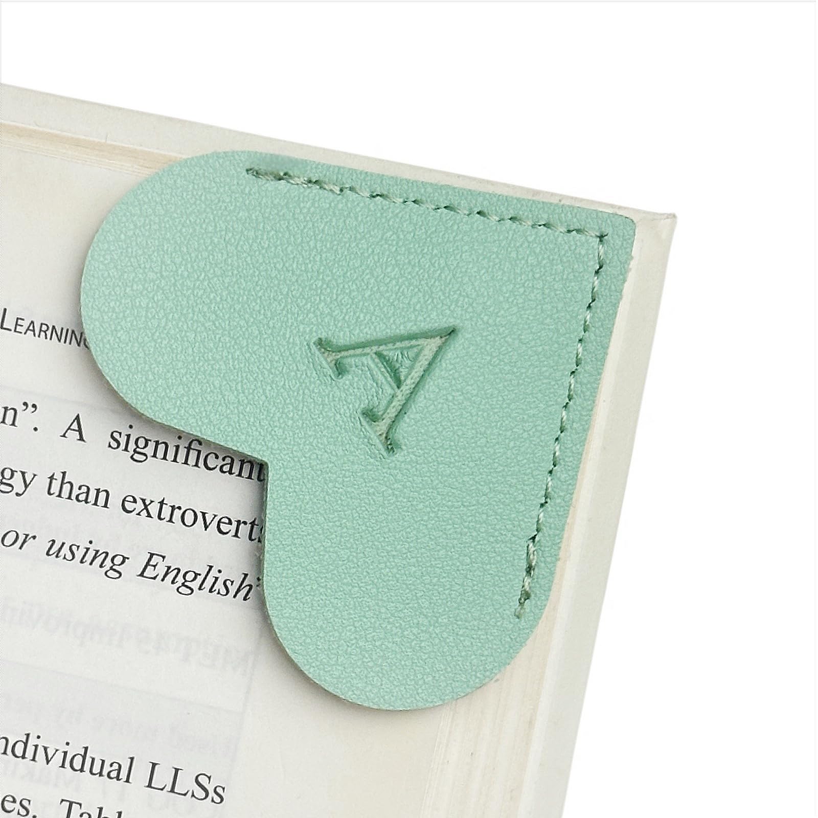 Amazon.com: MOTEERLLU Personalized Leather Heart Bookmark with Initial ...