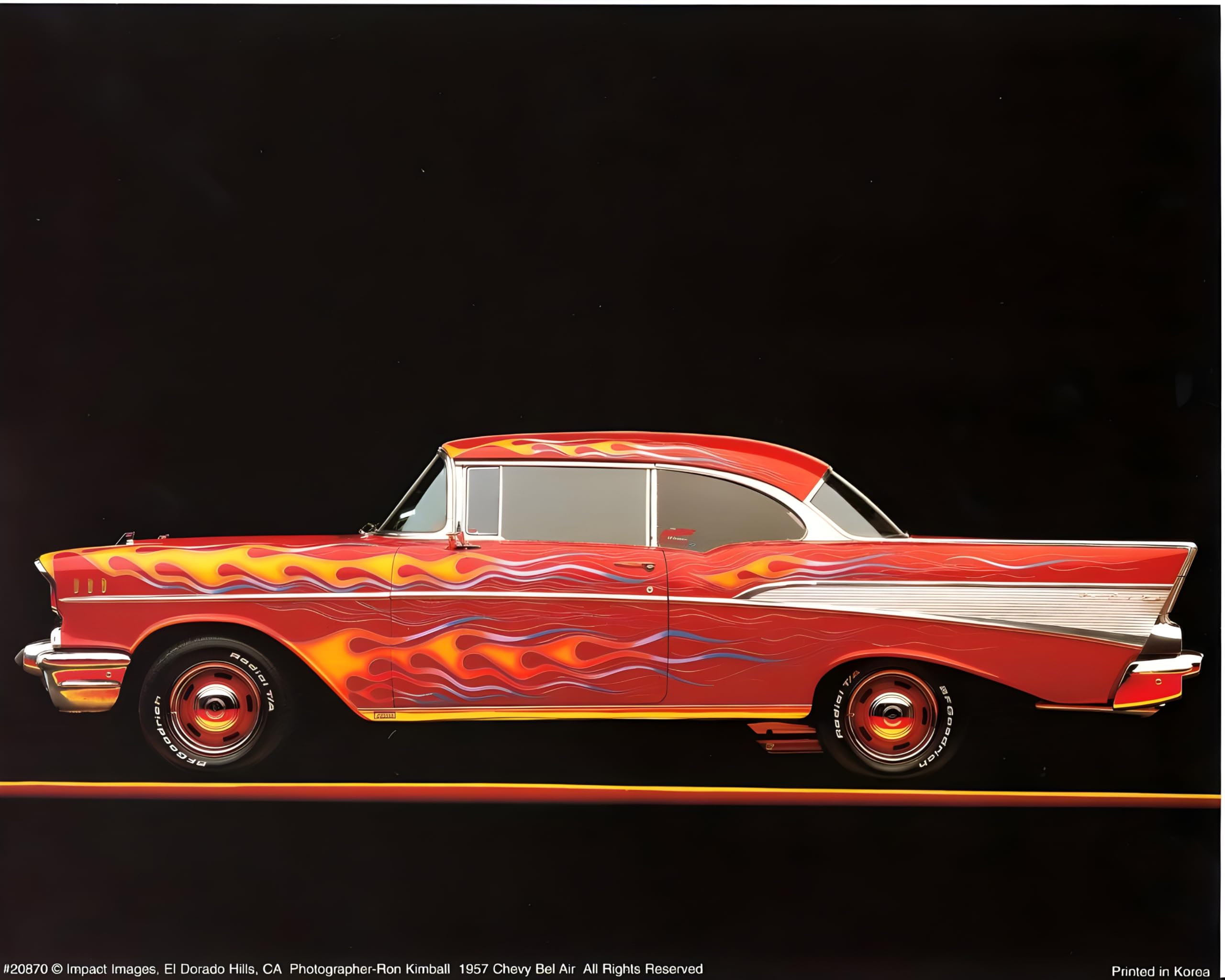 Amazon.com: Impact Posters Gallery Classic Car Chevy Bel Air 1957 ...