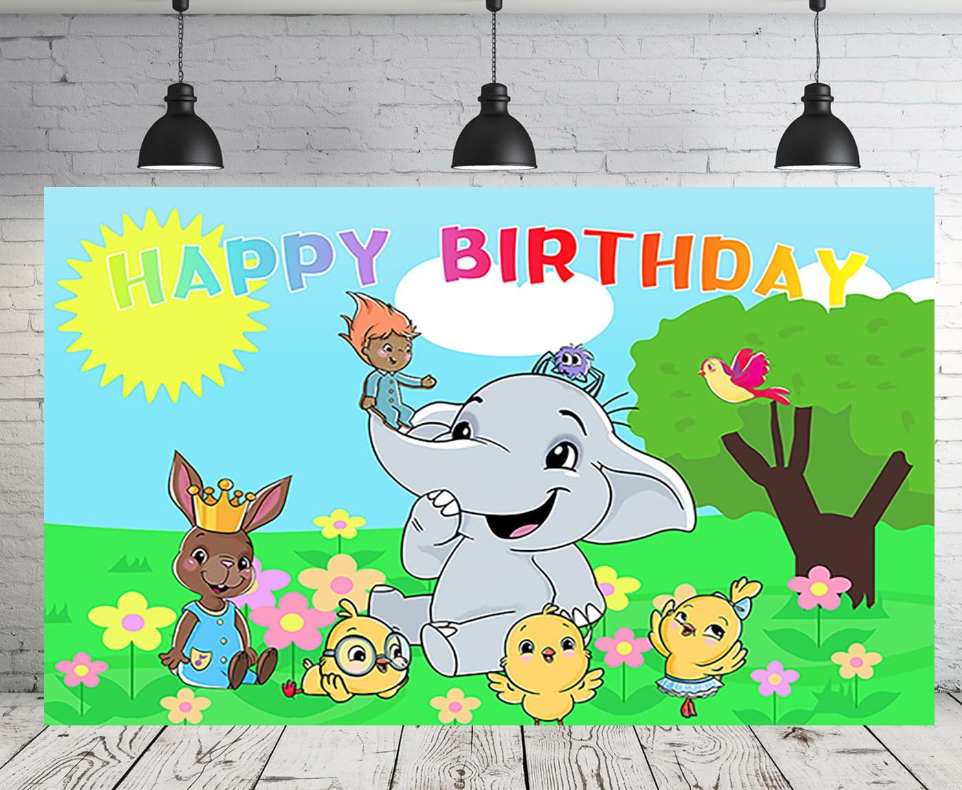 Amazon.com : Little Chickies Backdrop for Birthday Party Supplies 5x3ft ...