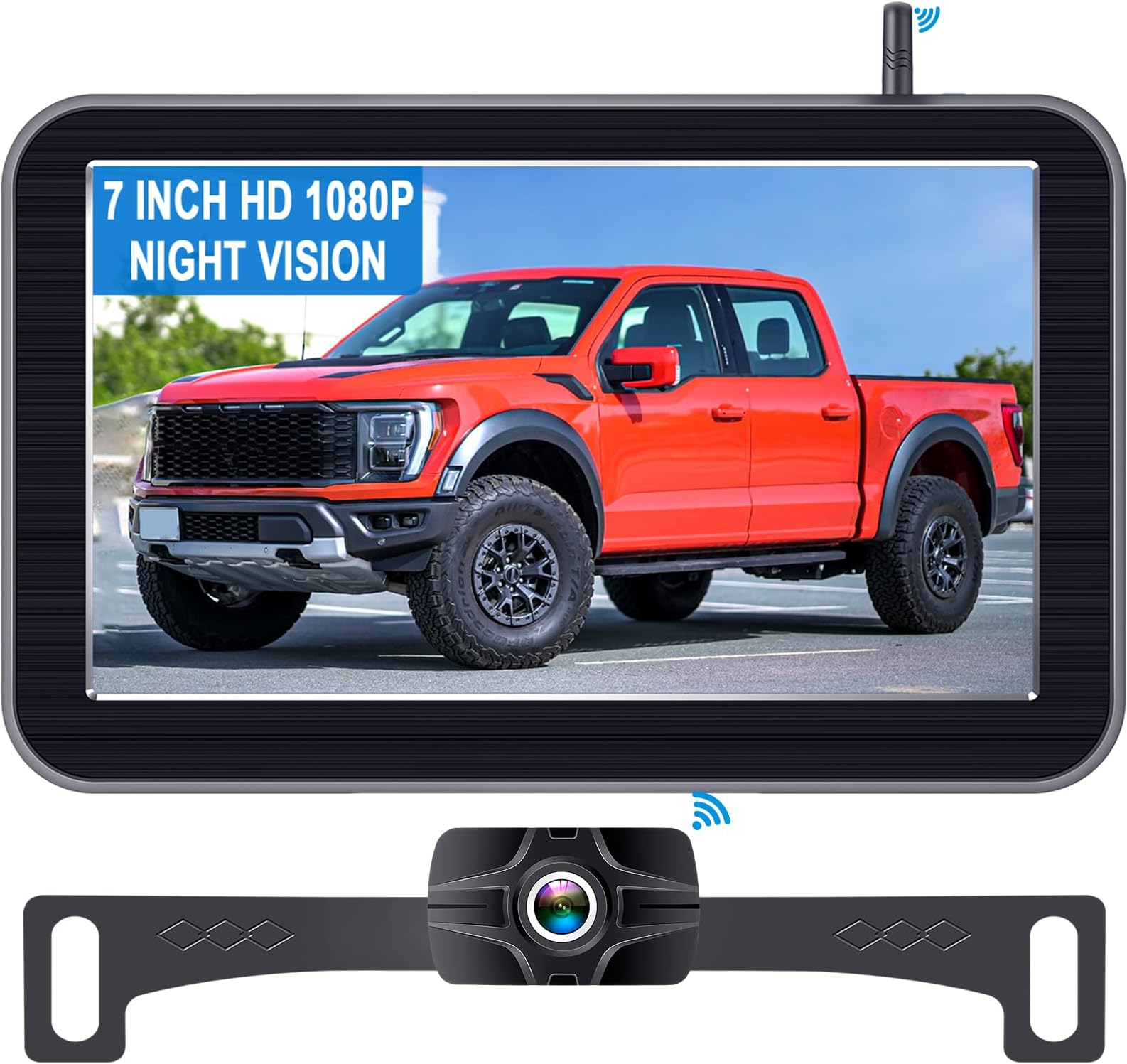 Amazon.com: Solar Wireless Backup Camera for Truck - 1-Min Easy Install ...