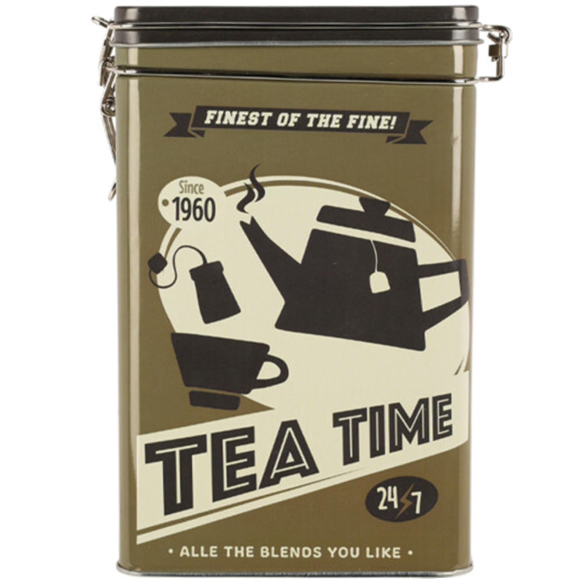 Retro Tea Coffee Canisters Decorative Kitchen Food Storage Tins Metal ...