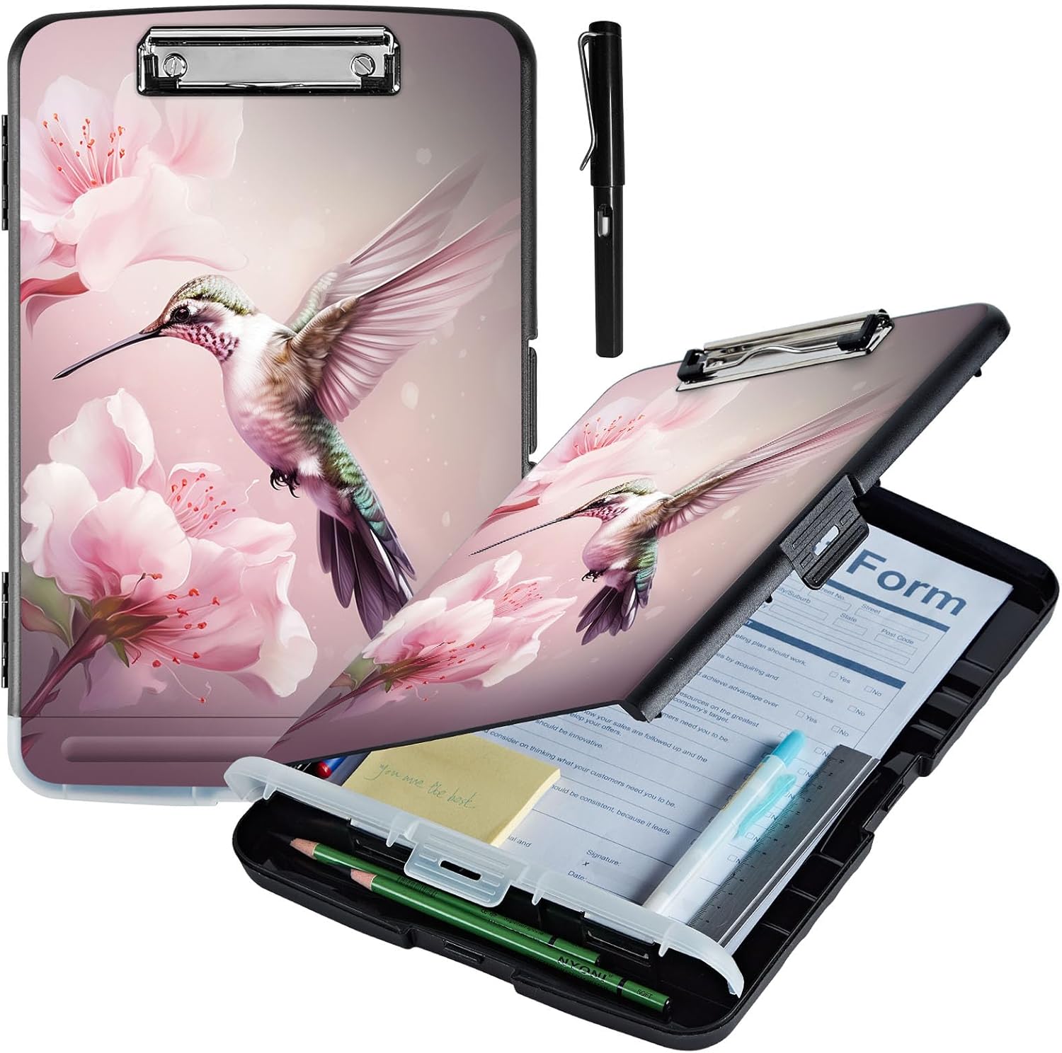 Amazon.com : Metal Clipboard with Storage,High Capacity Nursing ...