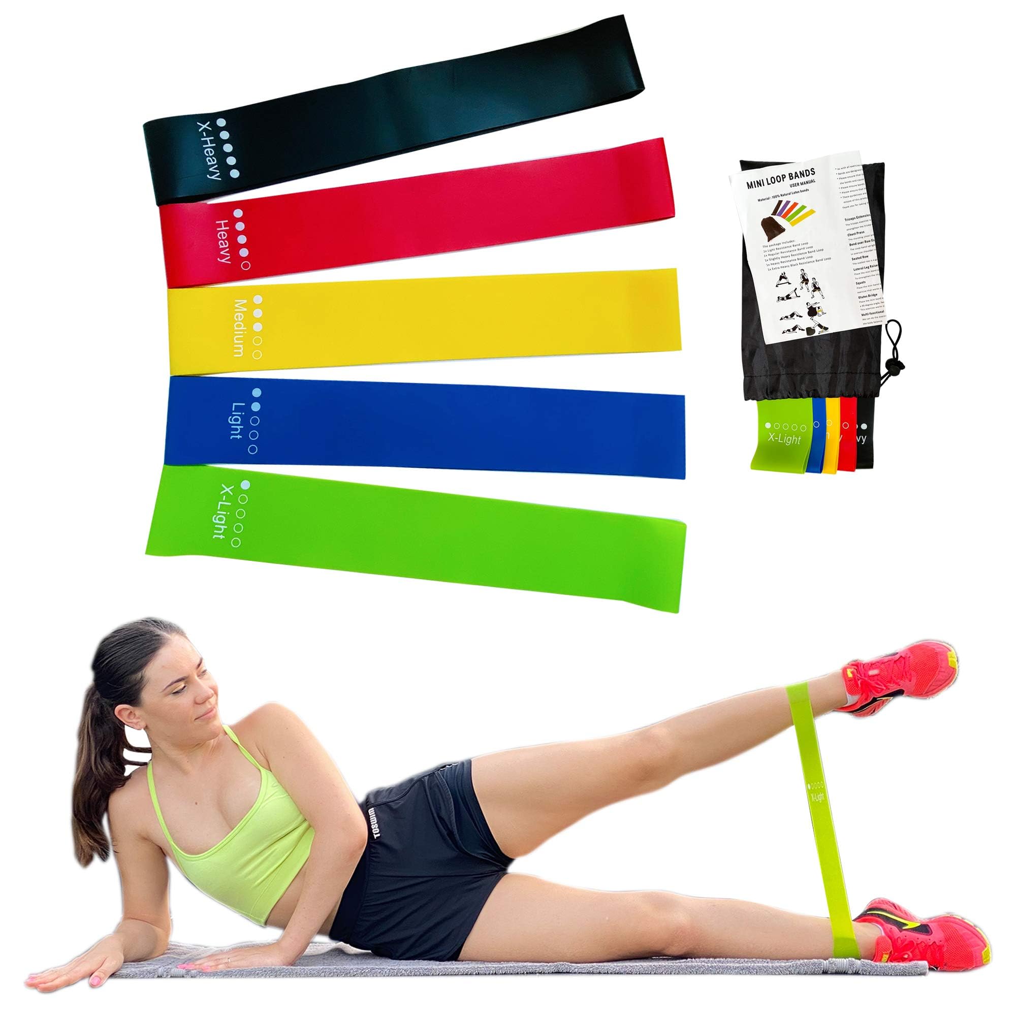 Amazon.com: Resistance Loop Exercise Bands, Resistance Bands Exercise ...