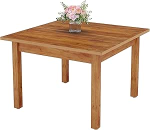 Amazon.com - LITTLE TREE 39 Inches Square Dining Table for 4 People ...