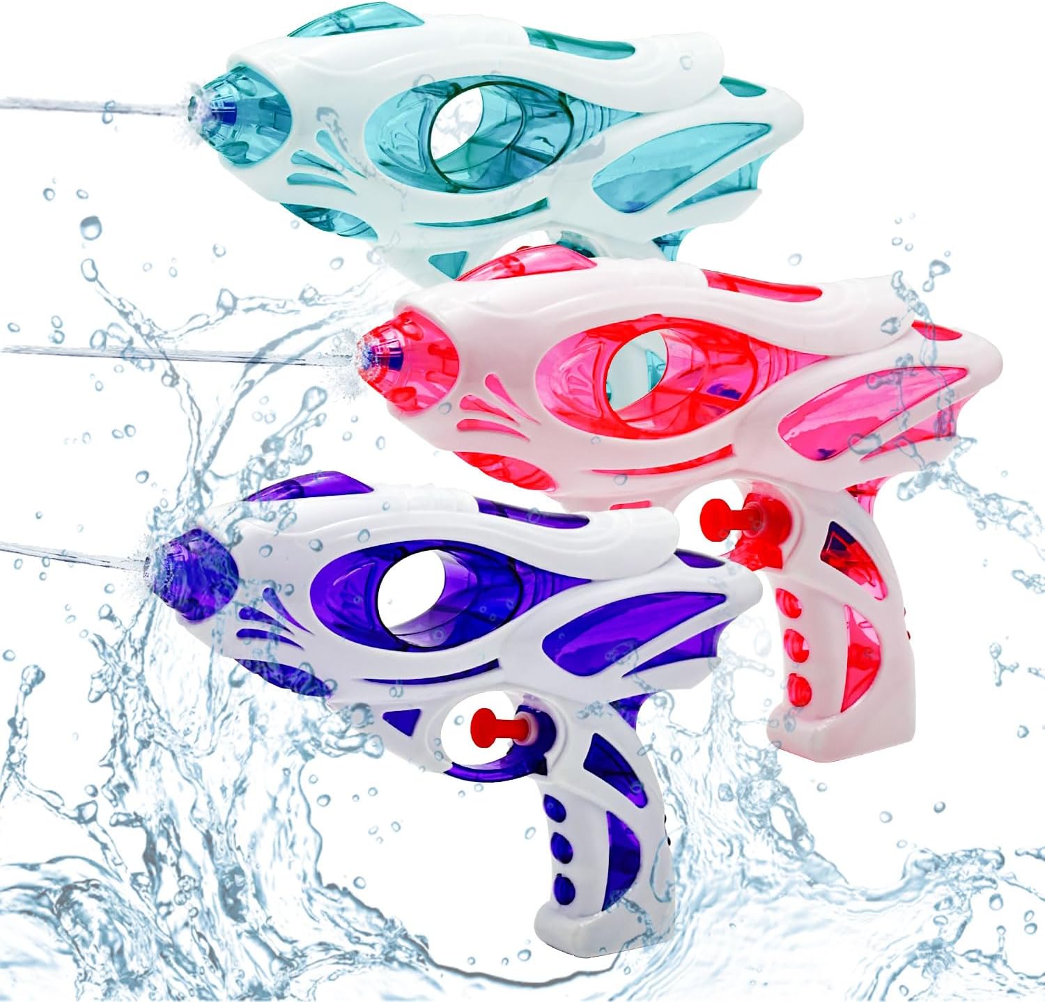 Amazon.com: 3 Pack Water Guns for Kids and Adults, 200cc/20ft Squirt ...
