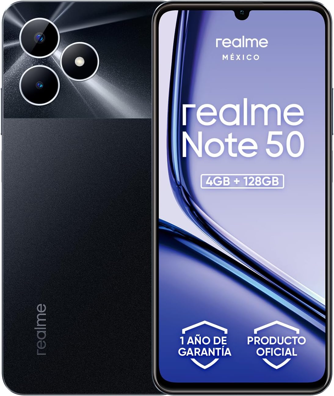 realme Note 50, 4GB RAM, 128GB ROM, Pantalla de 6.74'' 90Hz, Cámara de ...