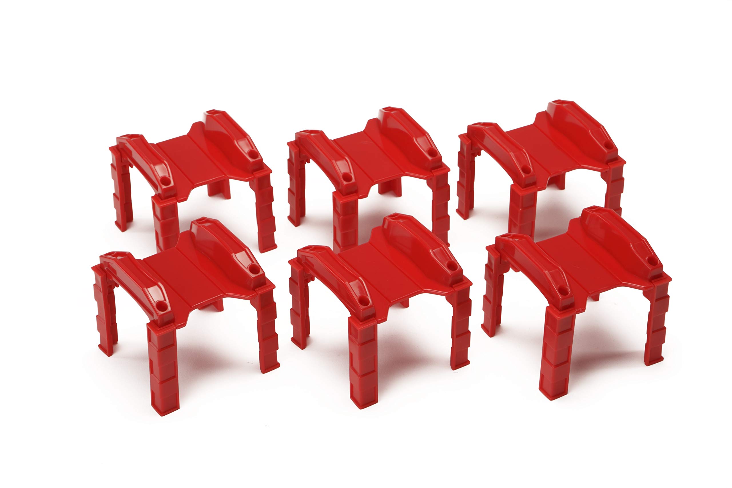 Amazon.com: Multi Level Support Risers 6-Pack - Red Risers for Wooden ...