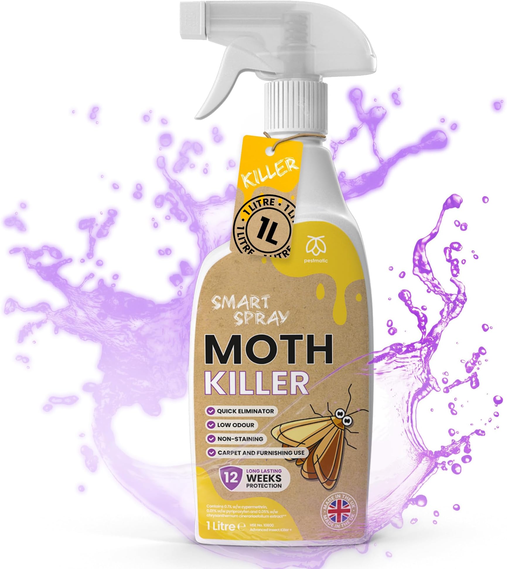 3 Pack Of Rentokil Insectrol Moth Killer 250Ml Spray : Amazon.co.uk: Garden