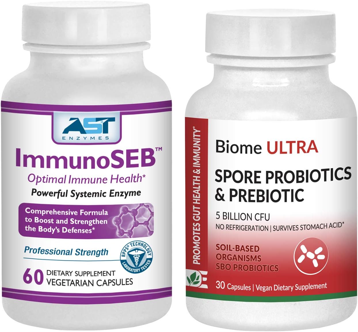 Amazon.com: ImmunoSEB (60 caps) & Biome Ultra (ProbioSEB CSC3) (30 caps ...