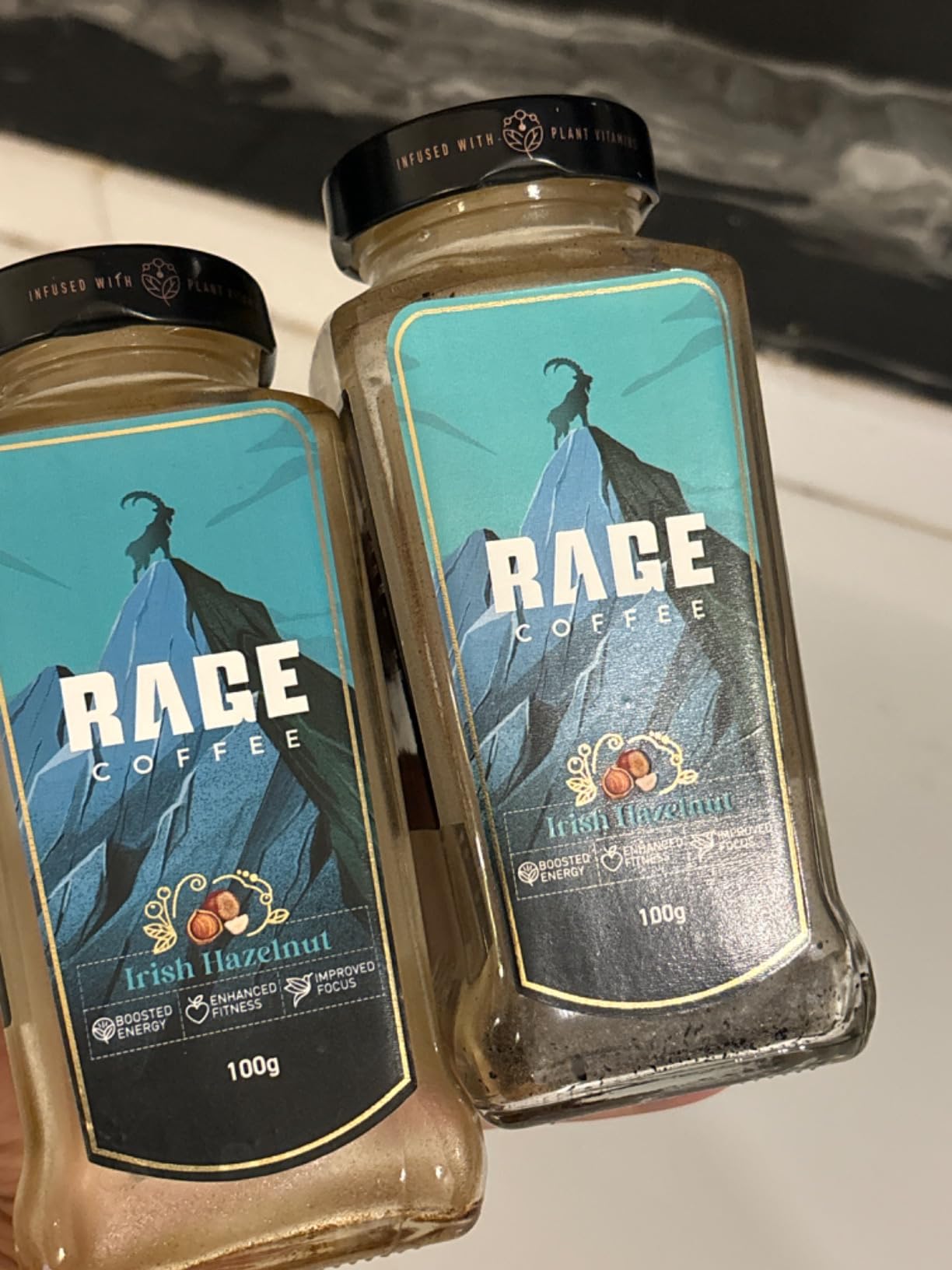 RAGE COFFEE Irish Hazelnut - Flavored Instant Coffee Powder for both ...