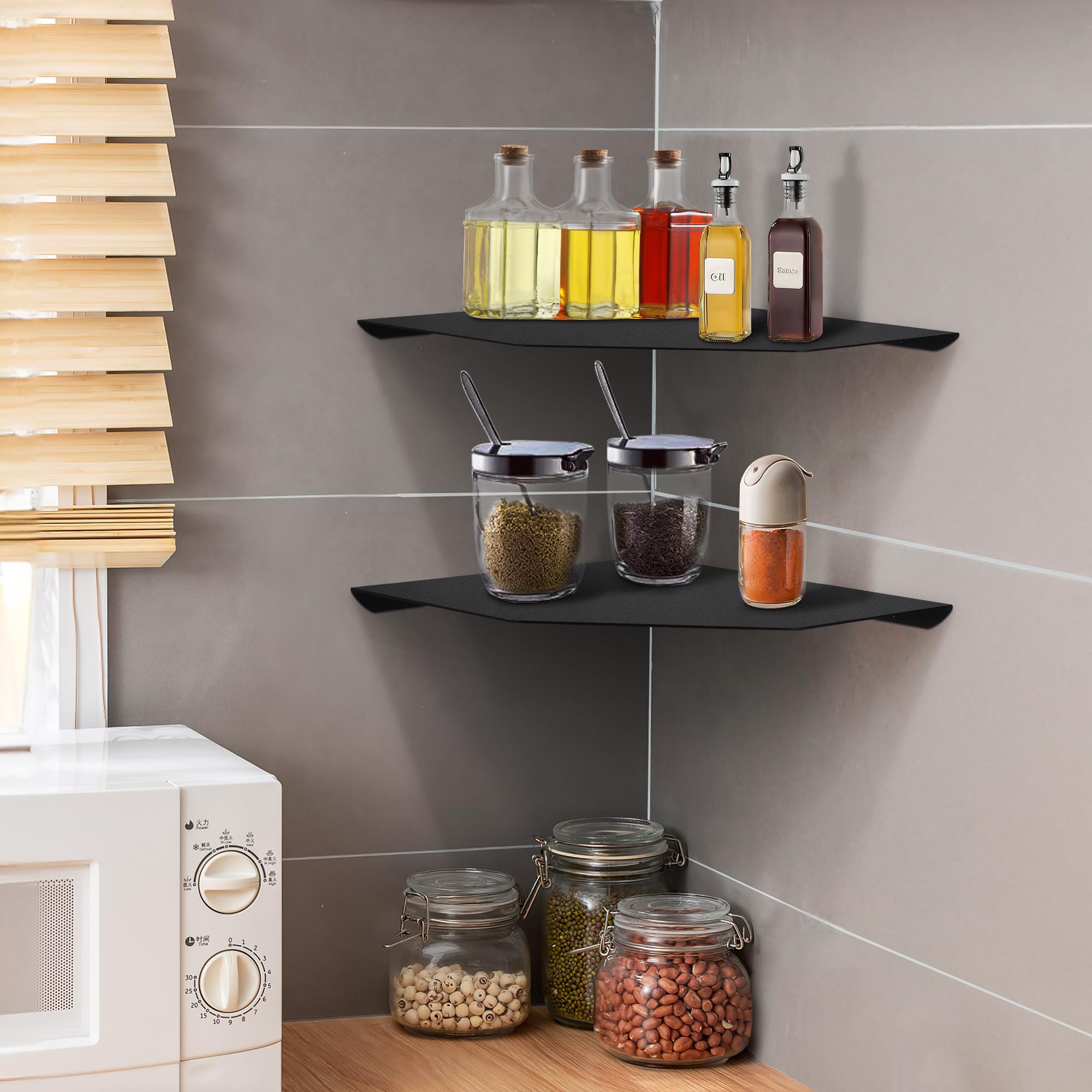 Snapklik.com : Bodkar Corner Shelf Wall Mount, Corner Floating Shelves ...