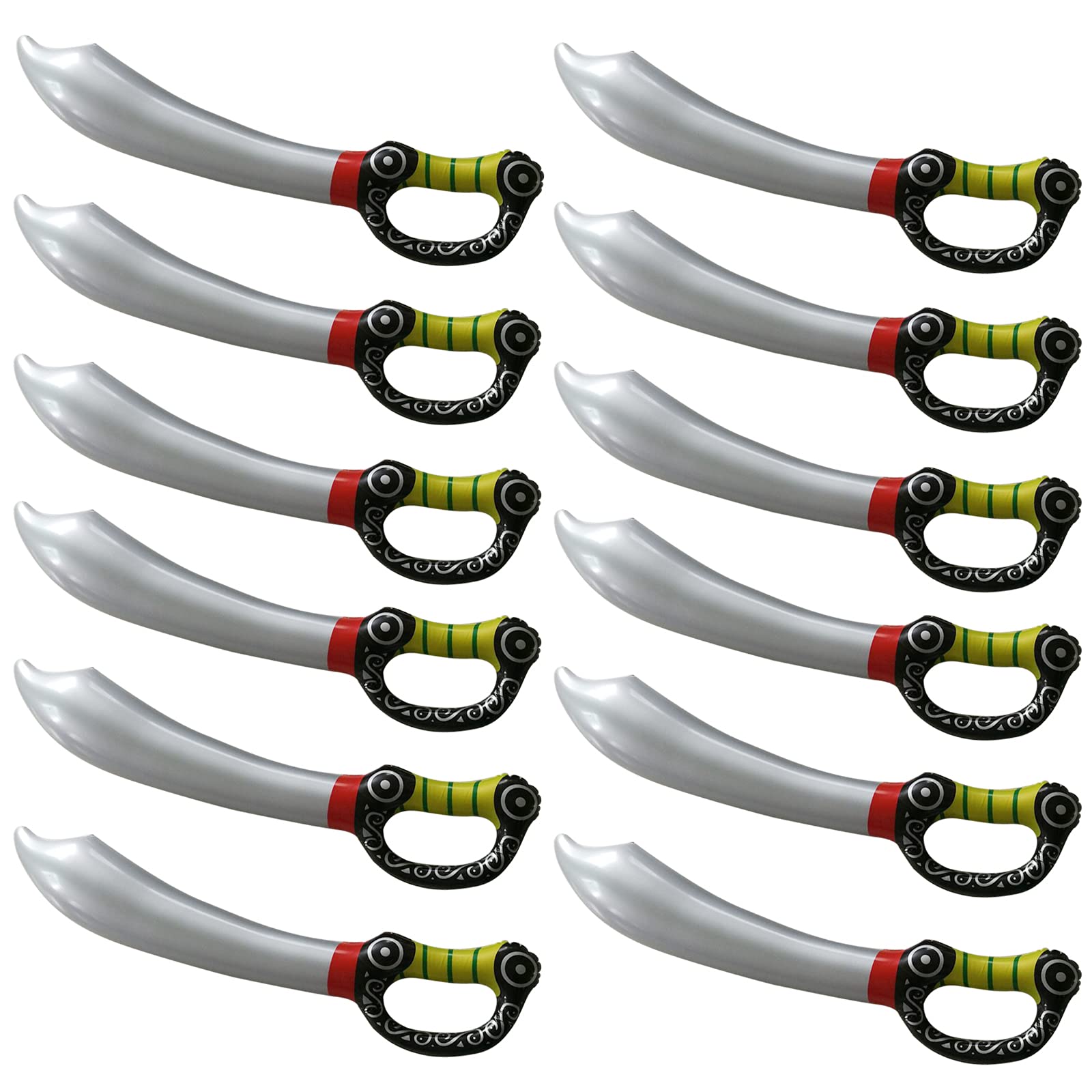 Amazon.com: 12 Pieces Inflatable Pirates Swords,Halloween Christmas ...