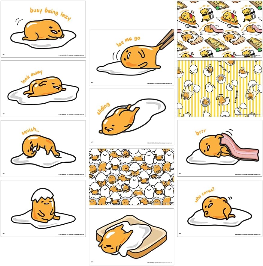 Amazon.com: Gudetama 12-Pack Poster Collage Poster Collage 12 Pack ...