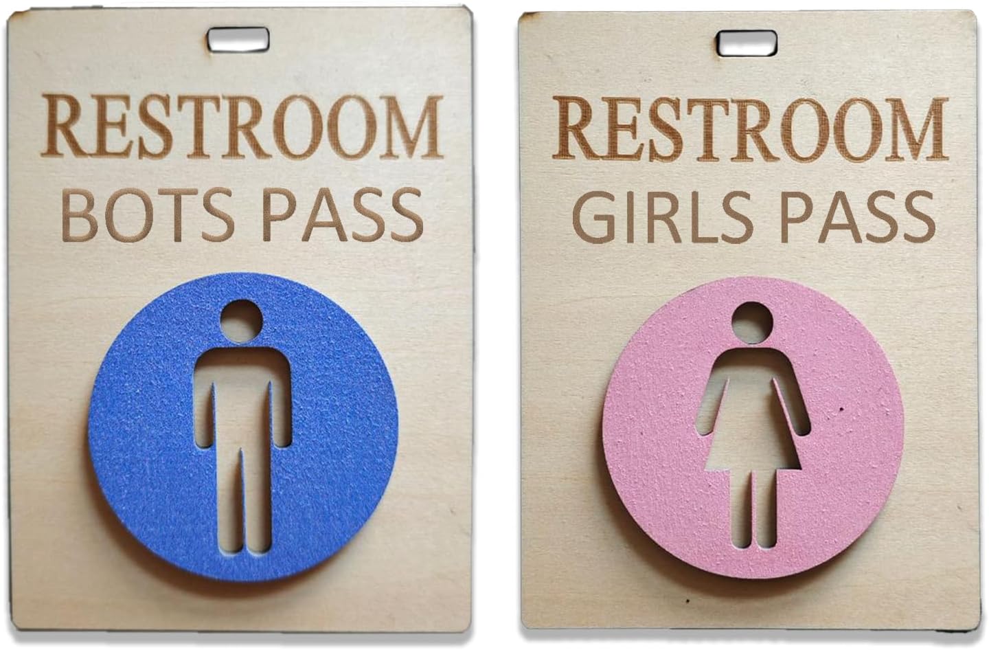 Amazon.com: Restroom Passes for Classroom with Lanyard, Set of 2 ...