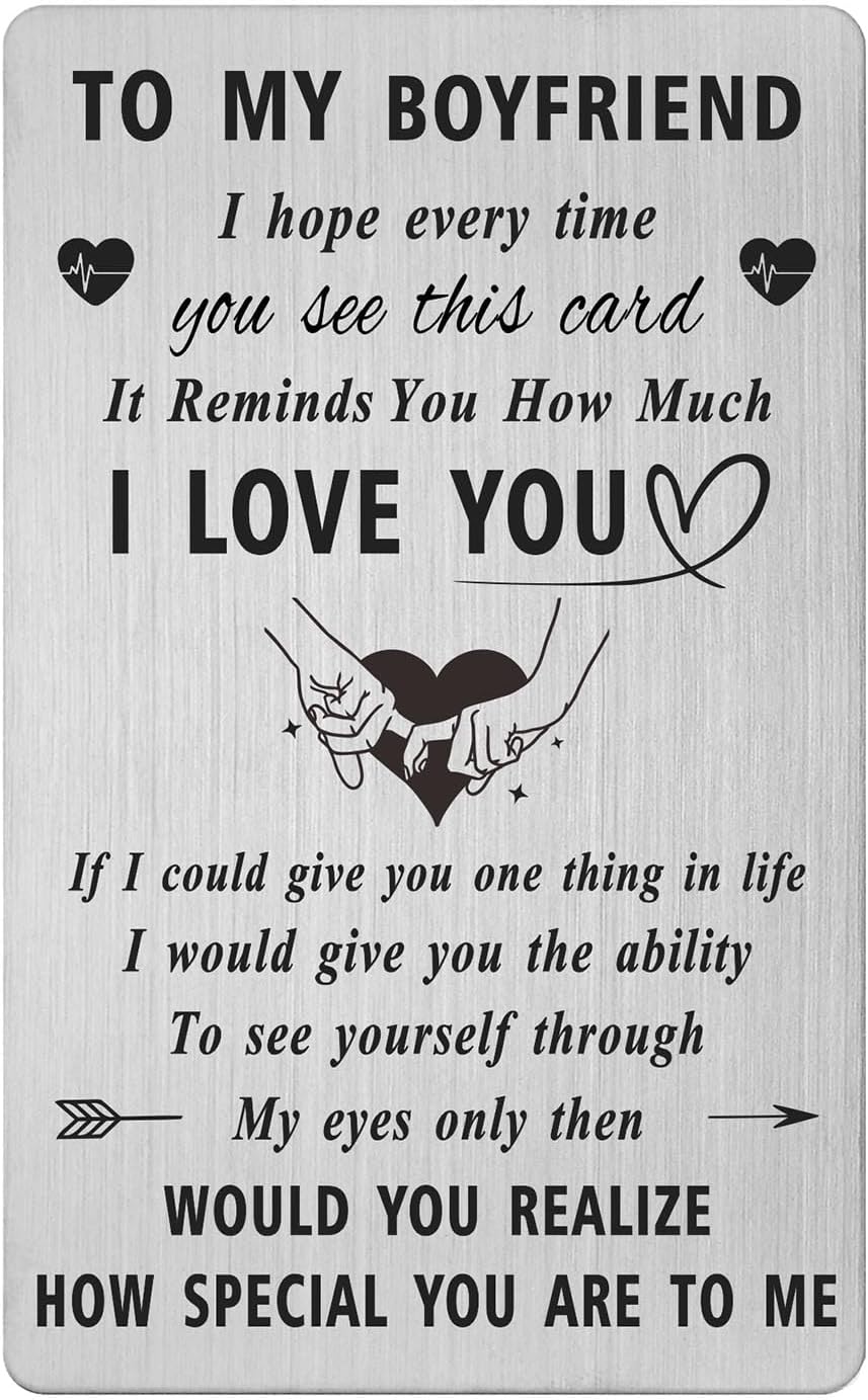 Gezxin Father's Day Card for Boyfriend - Romantic Gifts for Boyfriend ...