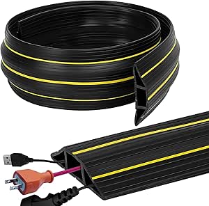 1 Roll Floor Cable Protector, 1M Outdoor Floor Cable Cover Protector ...