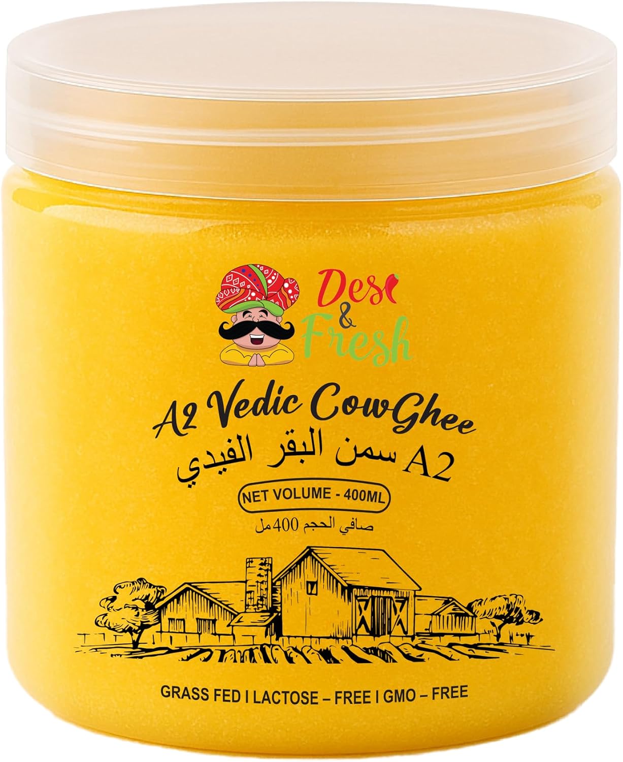 Desi & Fresh A2 Vedic Cow Ghee 400 ml | Grass Fed | Lactose-Free | GMO ...