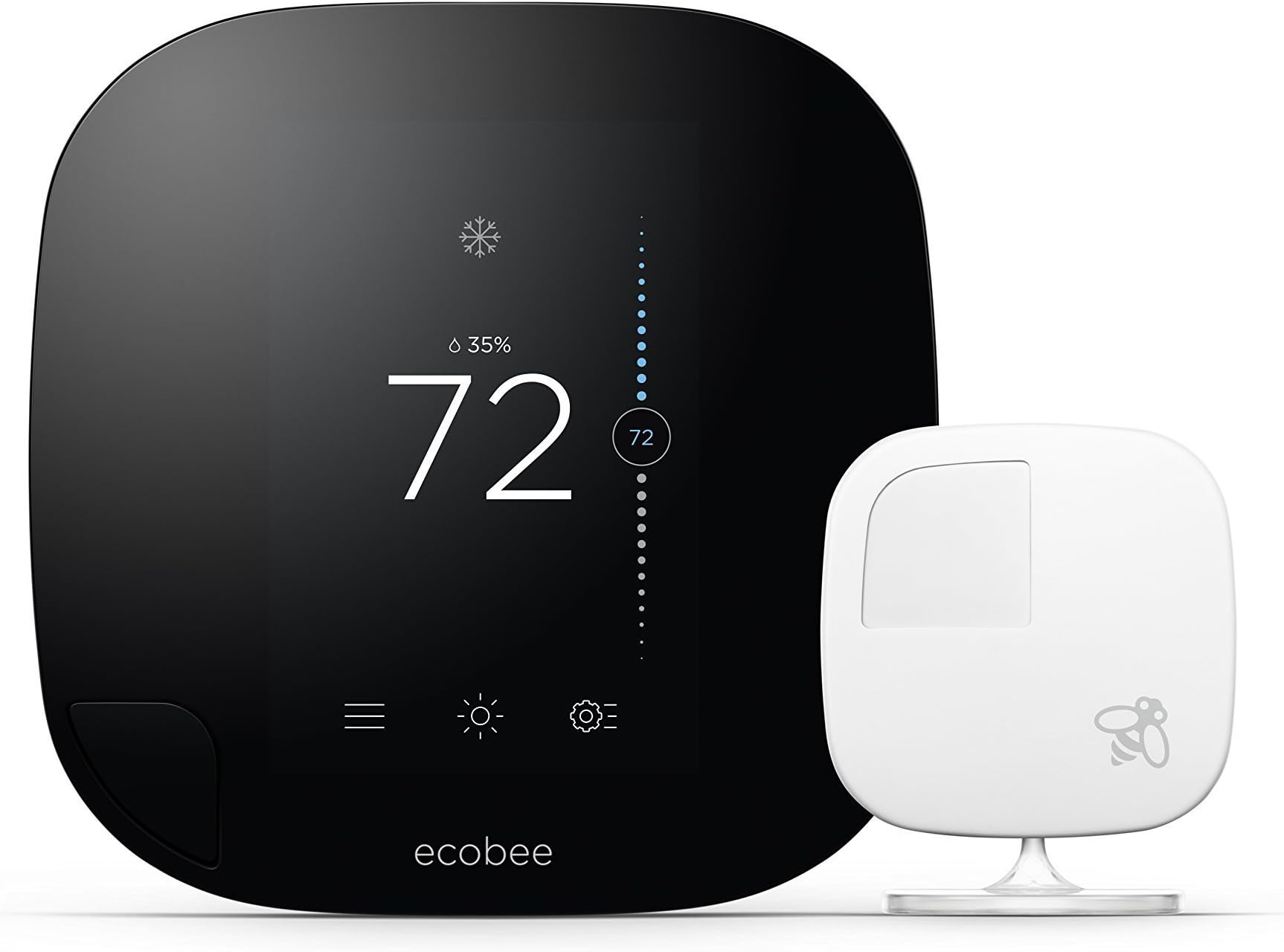 ecobee3 Smarter Wi-Fi Thermostat with Remote Sensor, 2nd Generation ...