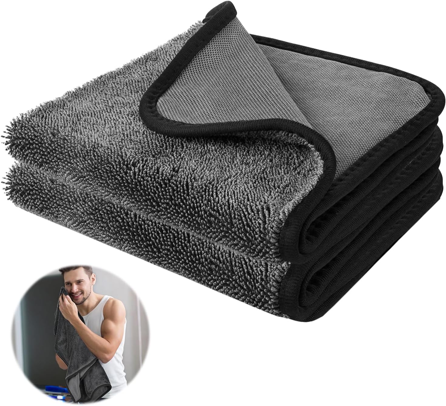 Funmo Shiny Bath Drying Towel 2 Pieces Shiny Wipes Towels Original Car ...