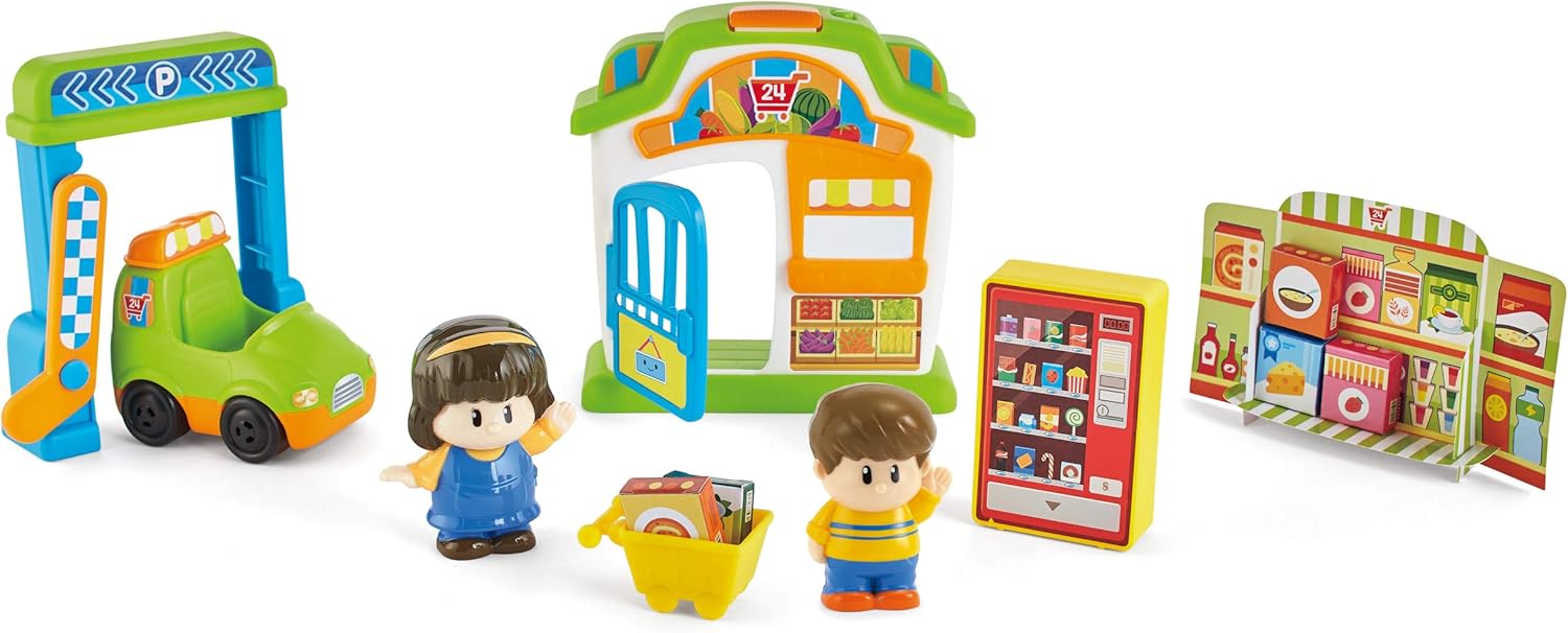 Amazon.com: Kidoozie Lights 'n Sounds Shopping Fun - 12 Piece Playset ...