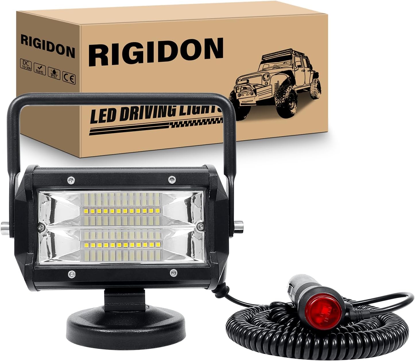 Amazon.com: RIGIDON 5 Inch 72W LED Work Light with Magnet Base ...