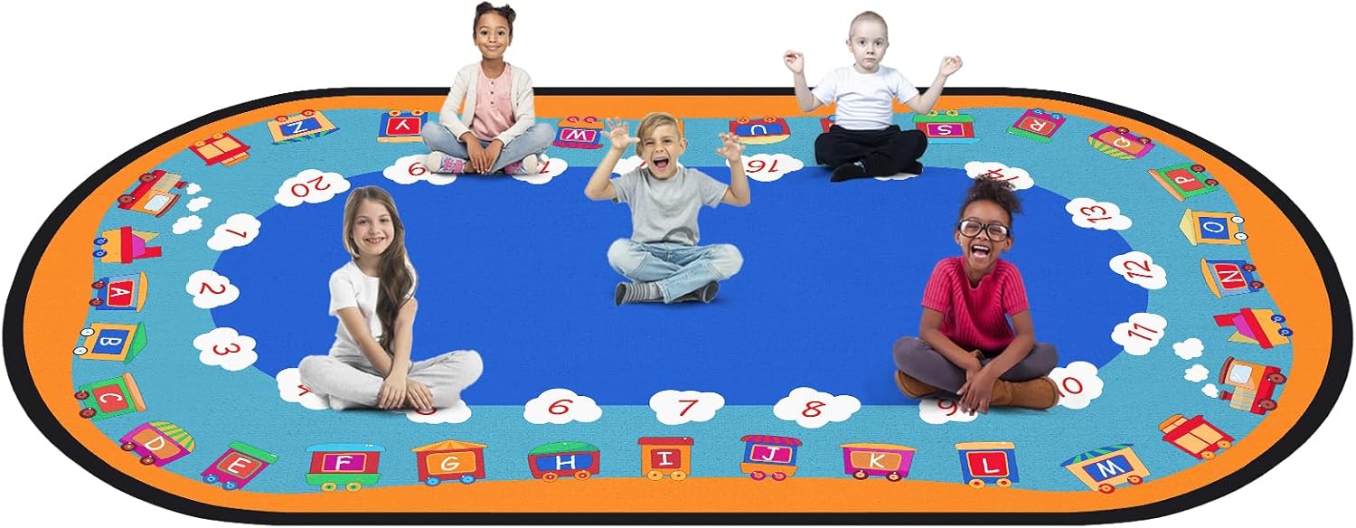 Amazon.com: ABCarpet Classroom Rug Oval Carpet for Learning Educational ...