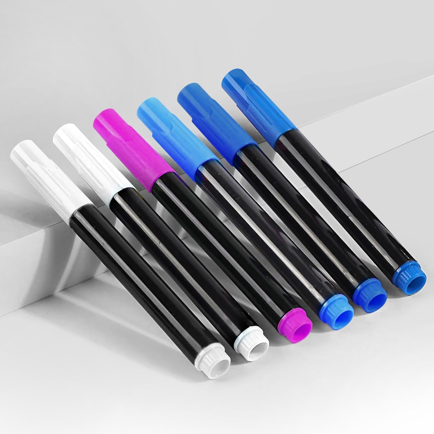 Amazon.com : Dry Erase Markers Fine Tip Markers - 6-Pack Wet Erase Pens ...