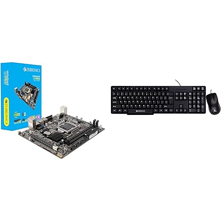 ZEBRONICS Zeb H110-D4 LGA 1151 Socket Motherboard & Wired Keyboard and ...
