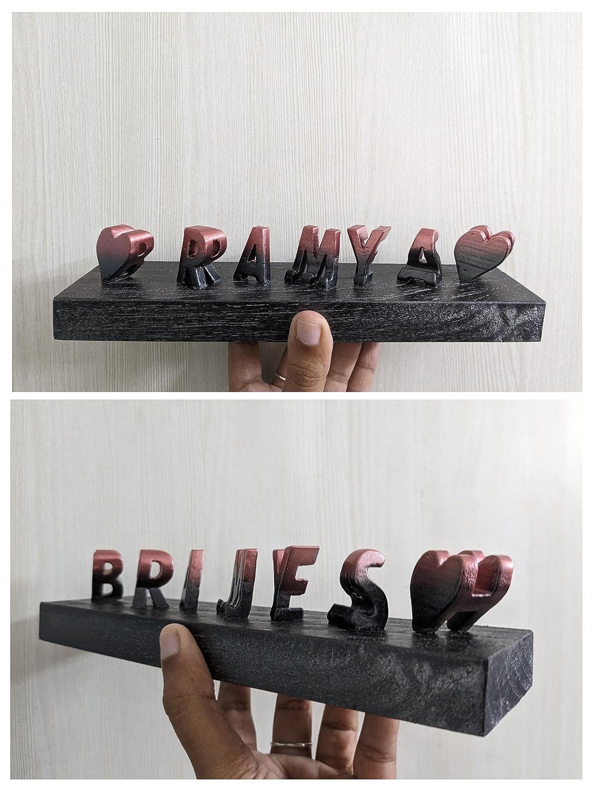 Personalized 3D Flip Name / 3D Name Art Personalized Gift for Husband ...