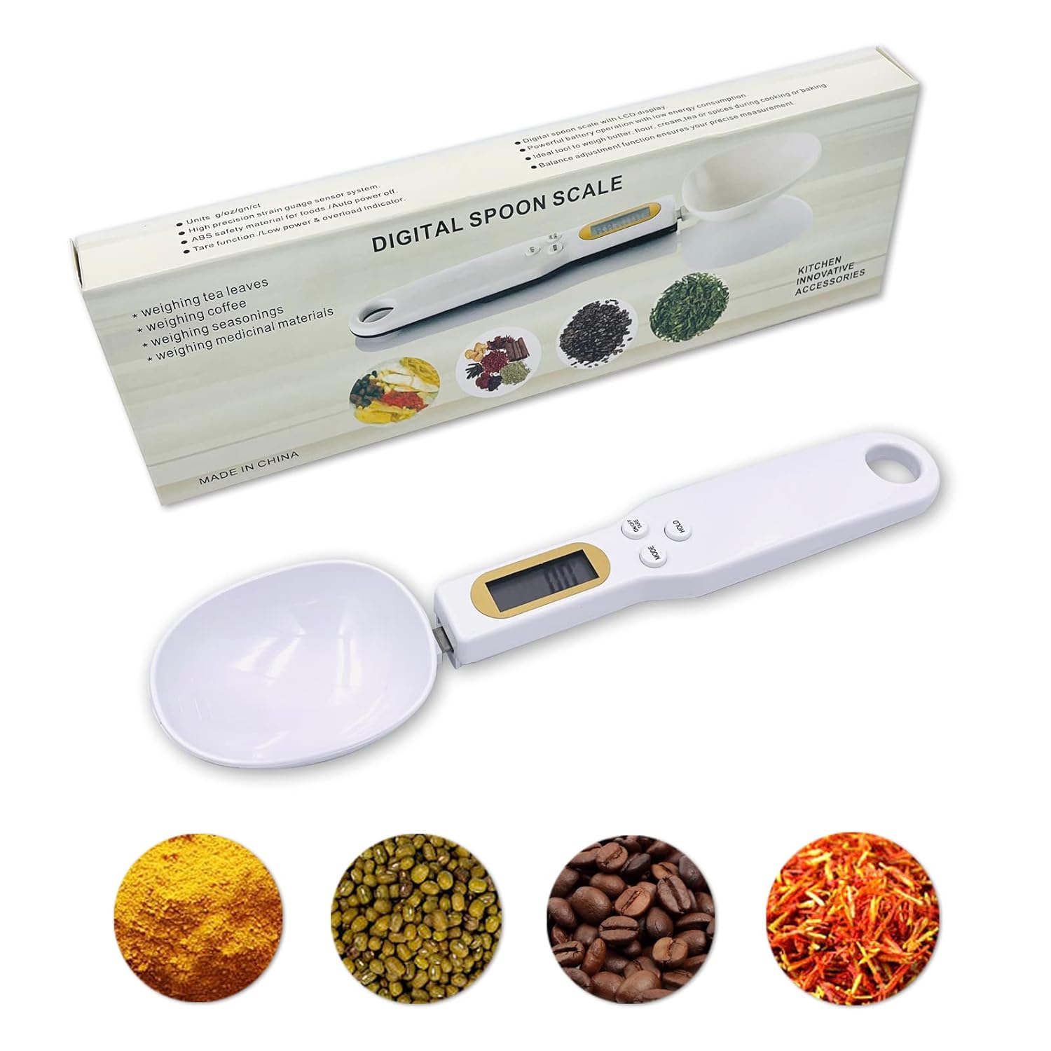 Amazon.com: Digital Spoon Scale, Digital Kitchen Scales 500g/0.1g ...