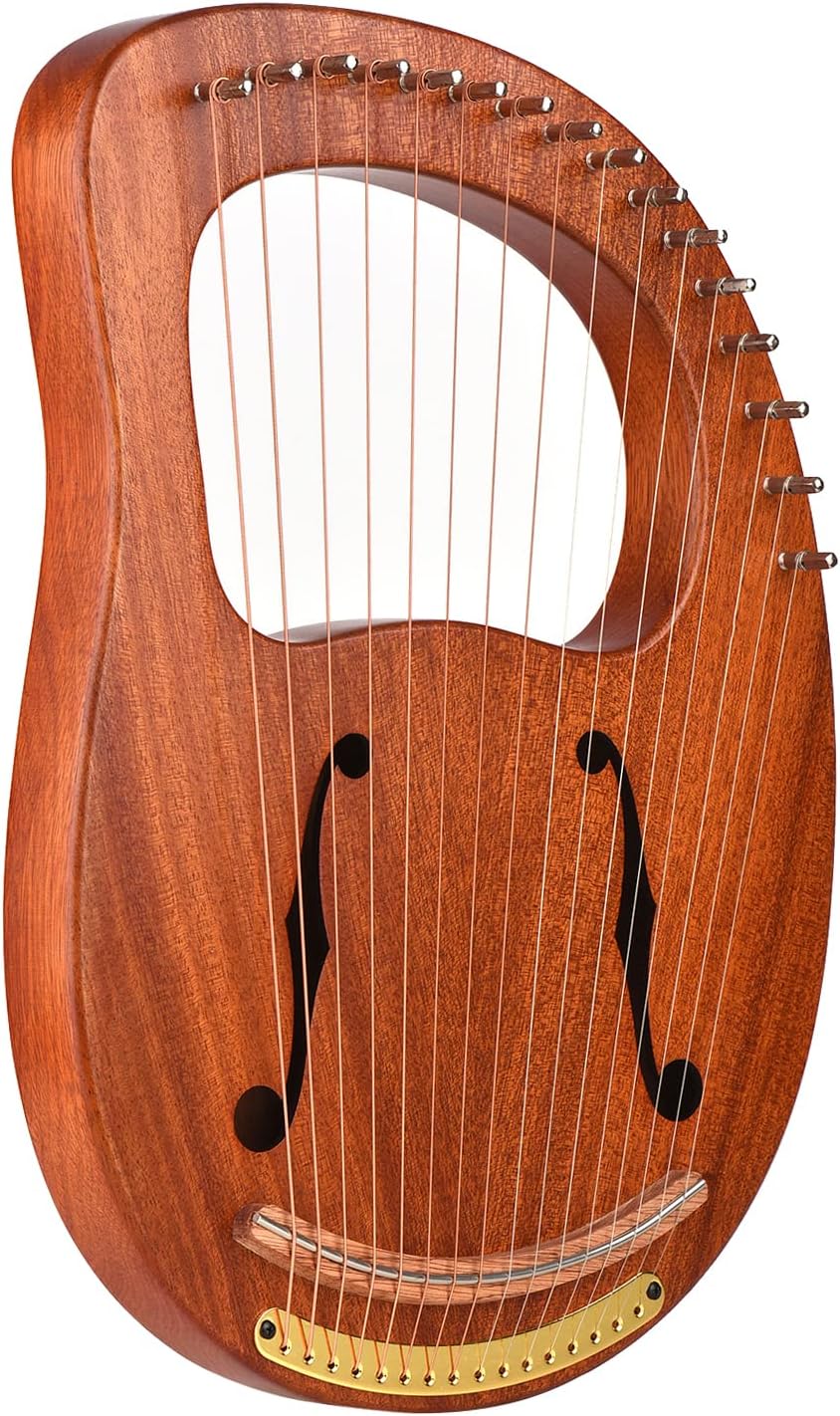 Mingzhe WH-16 16-String Wooden Lyre Harp Metal Strings Solid Wood ...