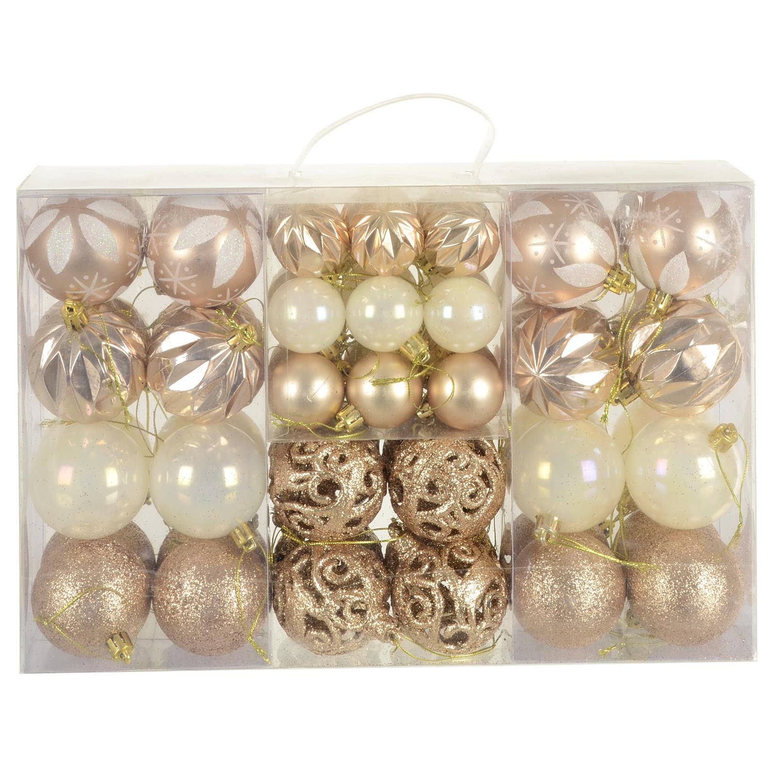 Set of 67 Christmas Baubles Tree Decorations Assorted Designs Sizes ...