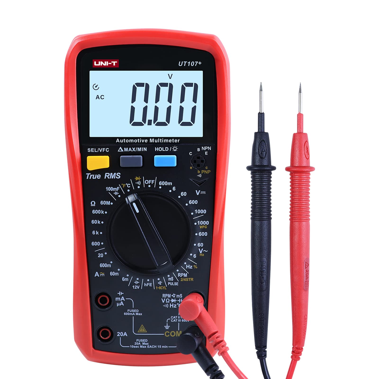 UNI-T UT107+ Multímetro Digital, Multímetro Automóvil Voltímetro ...