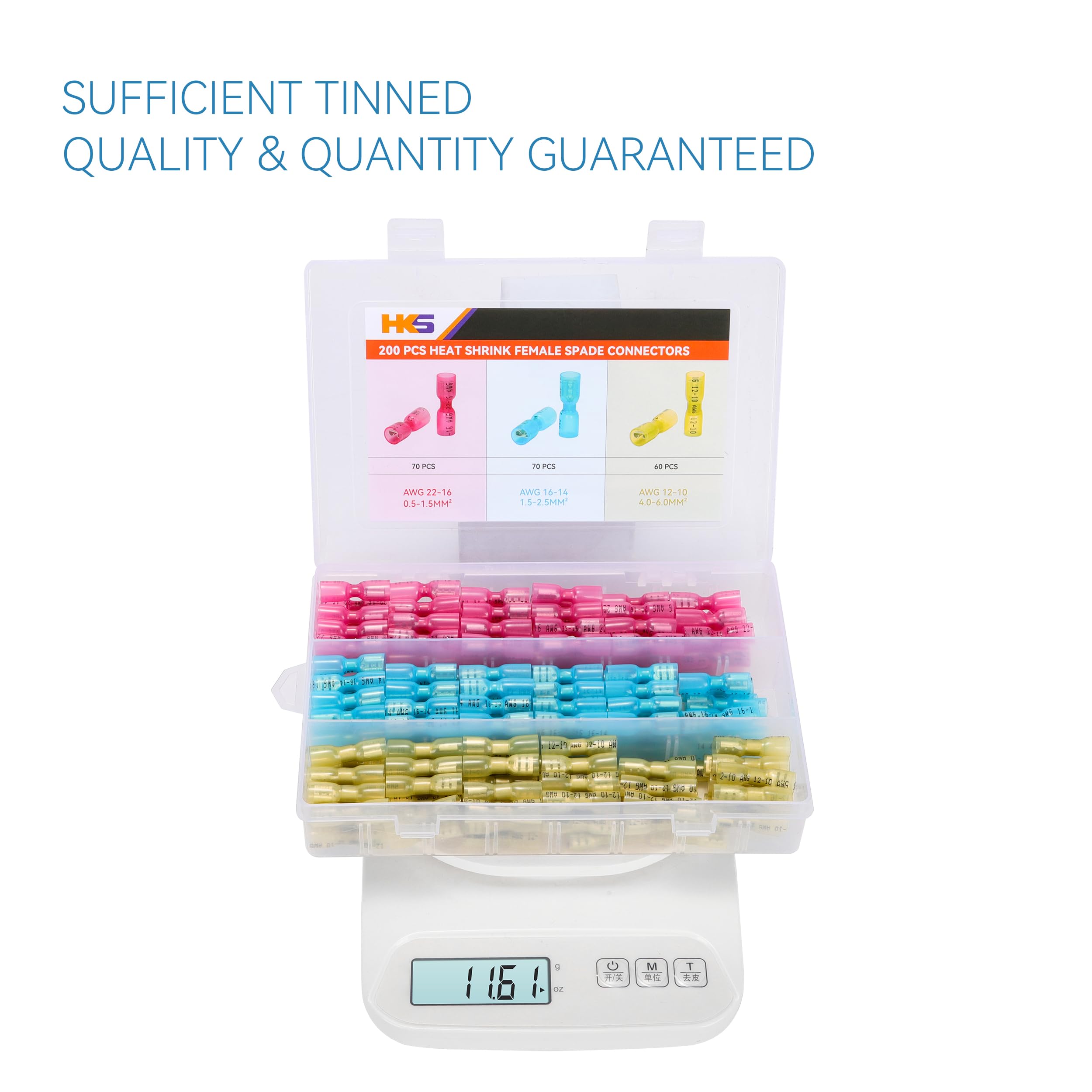 Snapklik.com : 200PCS AWG 22-10 Female Spade Connector Kit - Heat ...