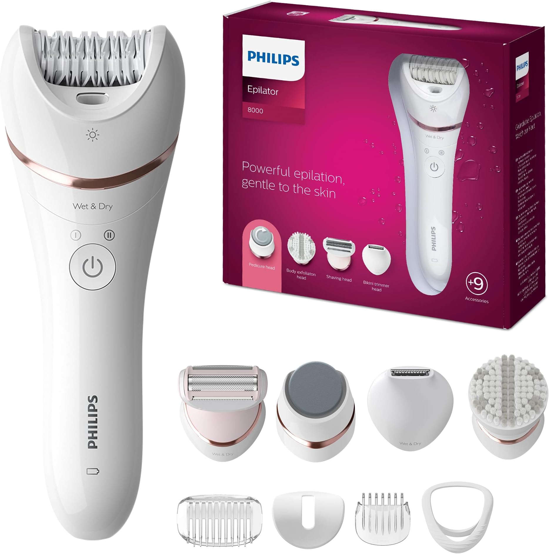 Amazon.com : Philips Beauty Epilator Series 8000 5 in 1 Shaver for ...