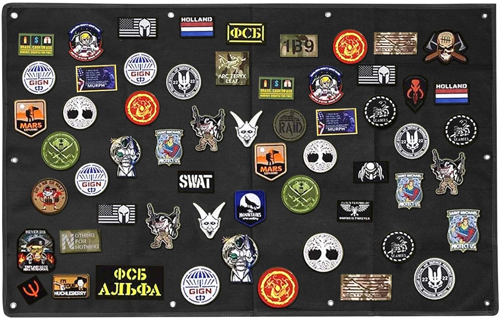 AOUTACC 27.5" x 42.5" Tactical Military Patch Holder Board Hook & Loop ...