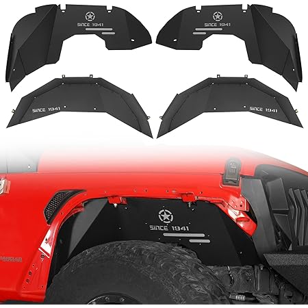 Amazon.com: Hooke Road Rear Inner Fender Liners Wheel Well Liners for ...