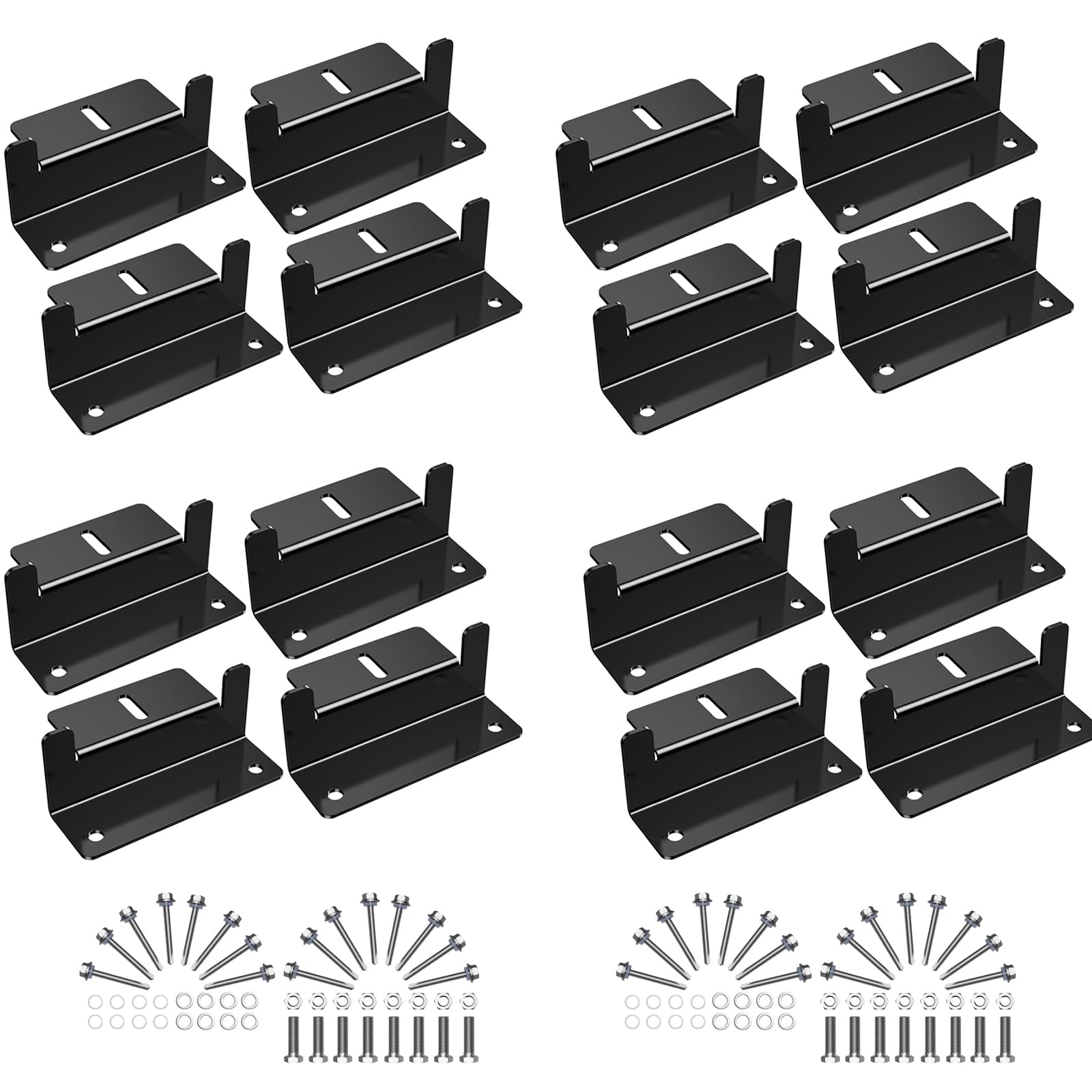Snapklik.com : Solar Panel Mounting Kits, 16 Units Lightweight Aluminum ...