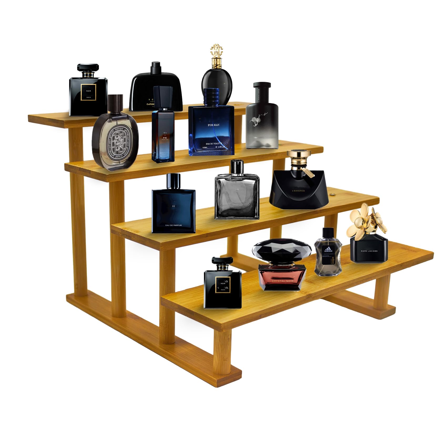 Amazon.com: Risers Display Stands Wooden Cologne Organizer 4 Tier ...