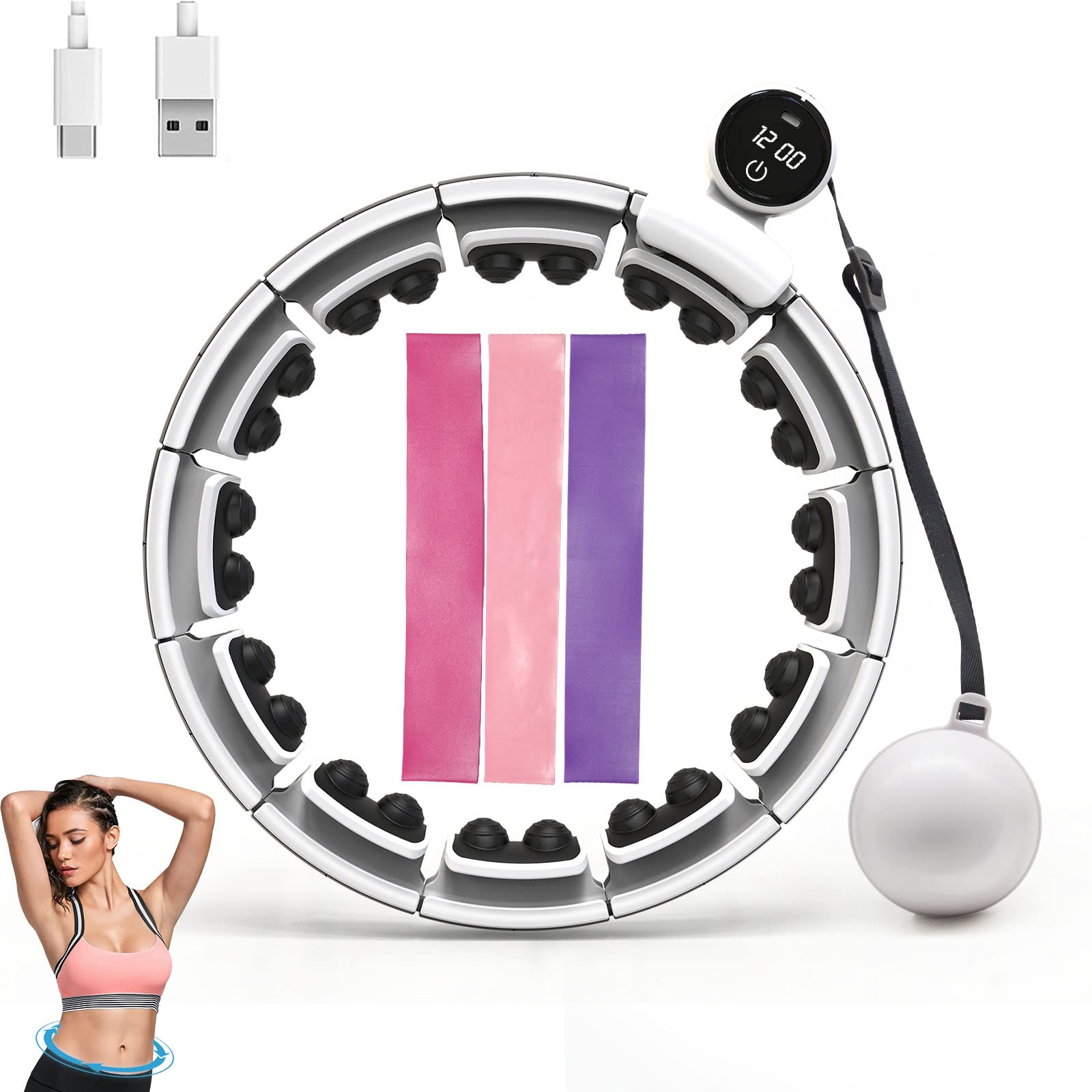 Smart Hula Hoop With Counter Timer And Weighted Ball Smart | Desertcart ...