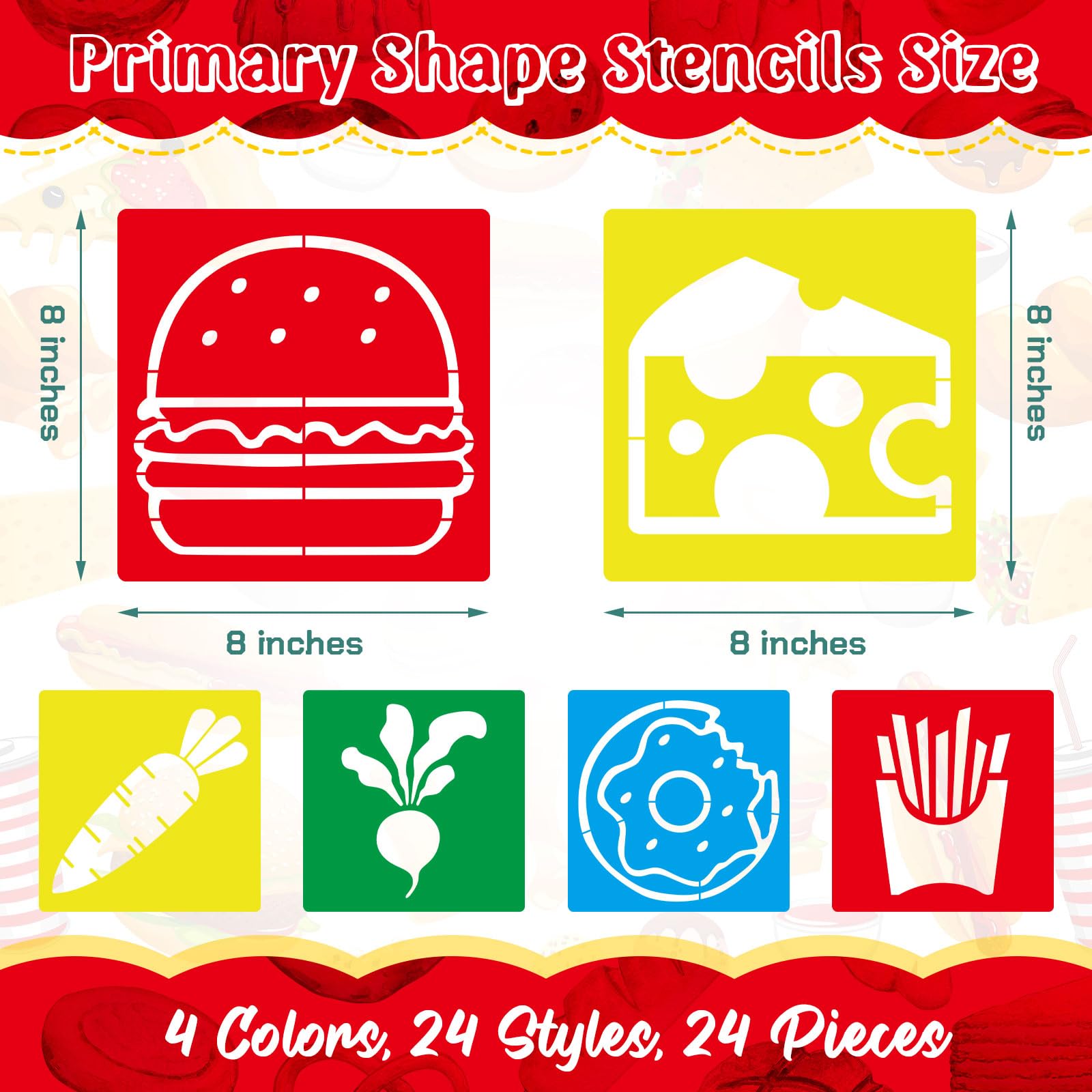 Snapklik.com : Epakh 24 Pieces Stencils For Kids 8 Inches Drawing ...