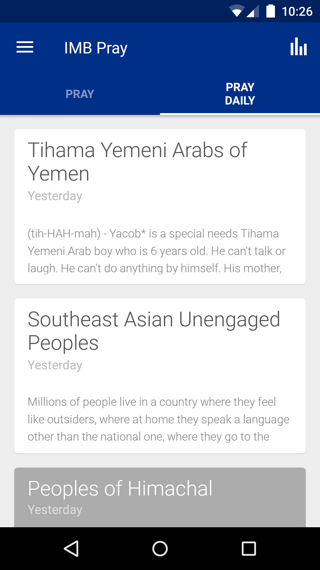 IMB Pray - App on Amazon Appstore