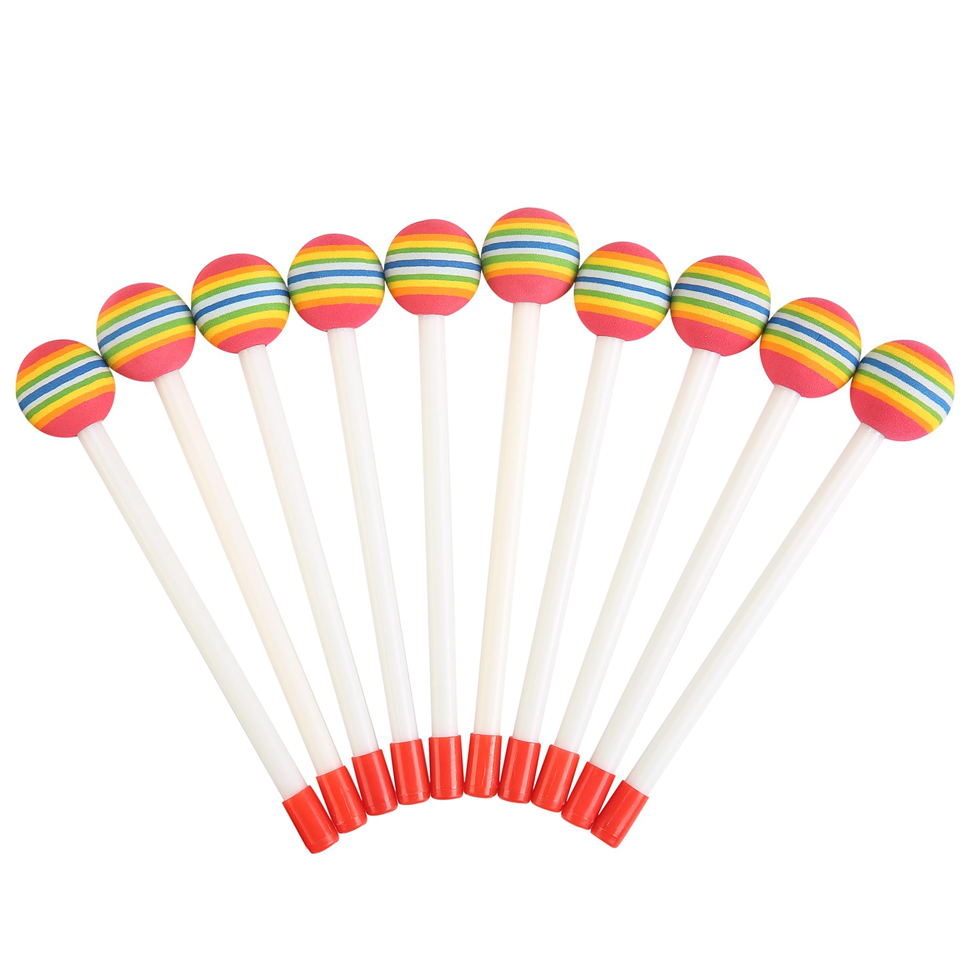 Amazon.com: HILAZA 10 Pieces Drum Sticks Rainbow Lollipop Drumsticks ...