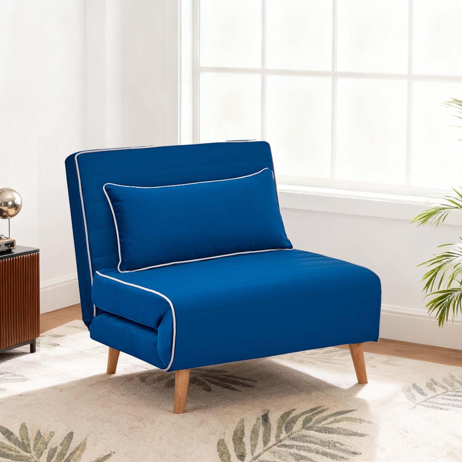 Amazon.com: VIREOHUB 3-in-1 Convertible Sleeper Chair, Futon Sofa Bed ...