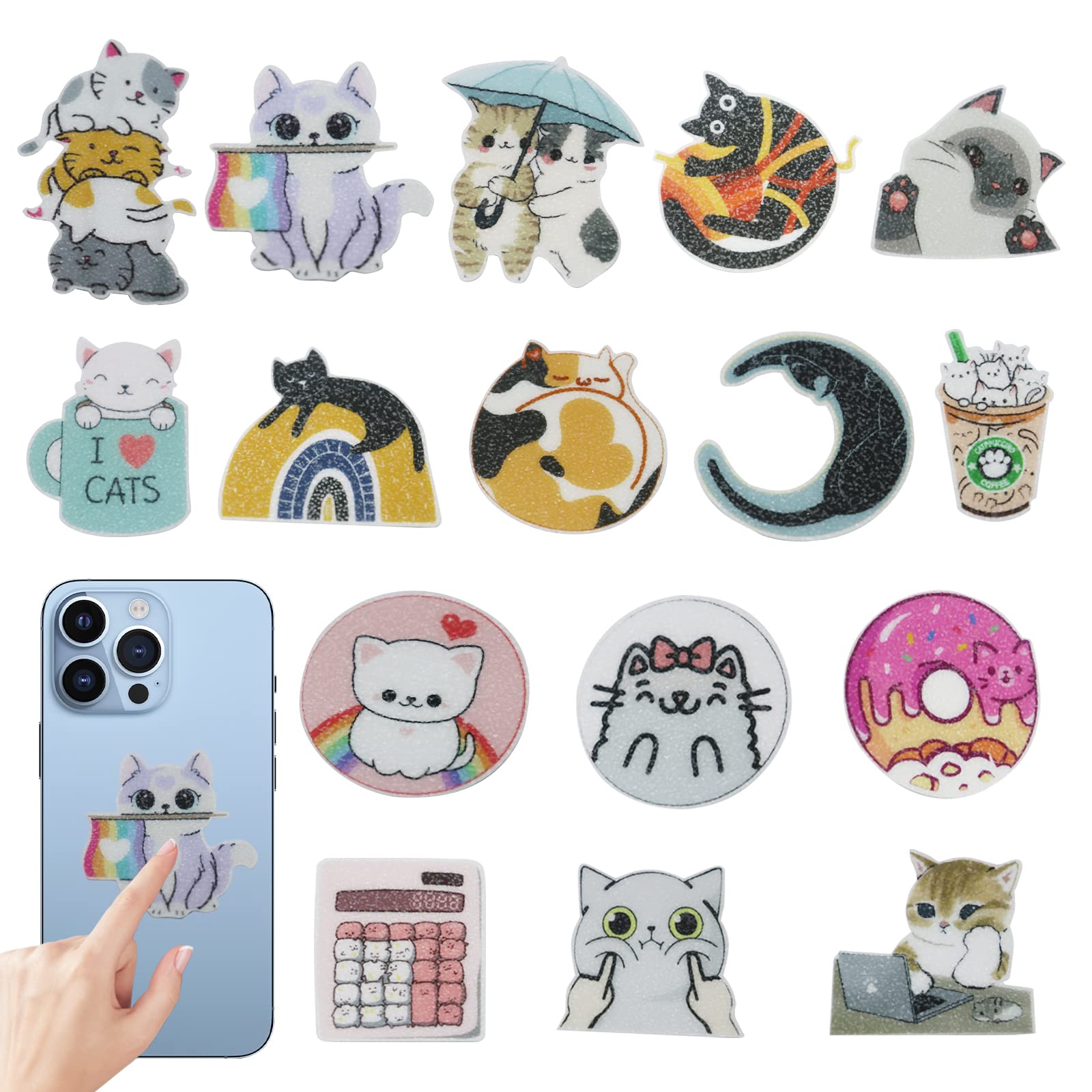 Snapklik.com : 16 PCS Calm Stickers For Anxiety Sensory Cat Stickers ...